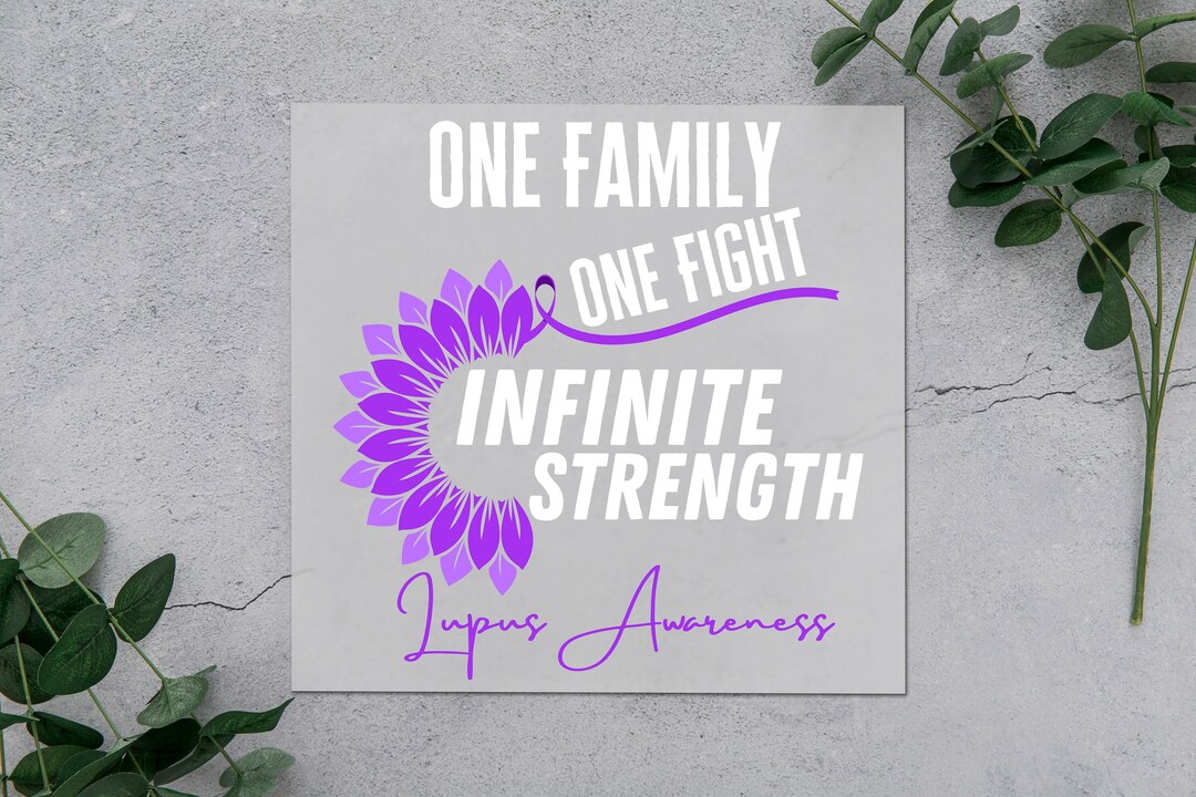 Lupus Awareness DTF Transfer, Support Squad Lupus Ribbon Iron-on Purple ...