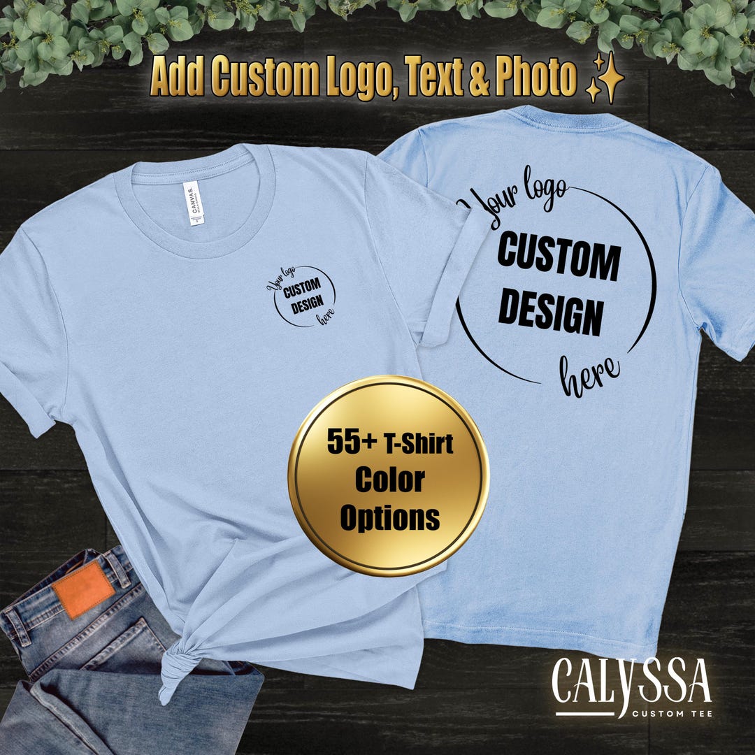 Front and Back Custom Shirt, Custom Shirt, Inspired Shirt, Custom Shirt ...