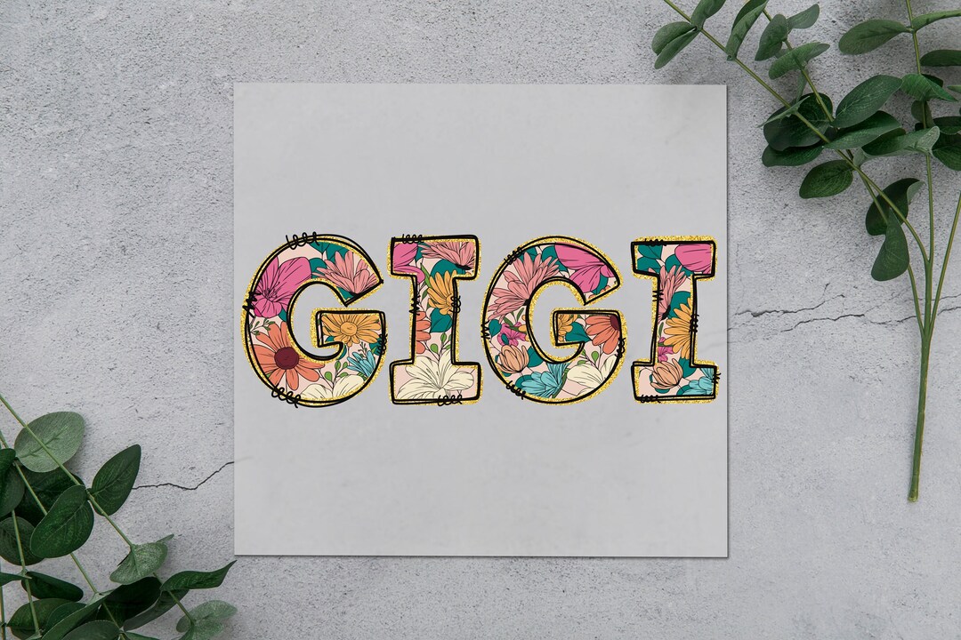 GIGI DTF Transfer, Funny Color Gigi DYI Iron-on, Colorfully Gigi Design ...