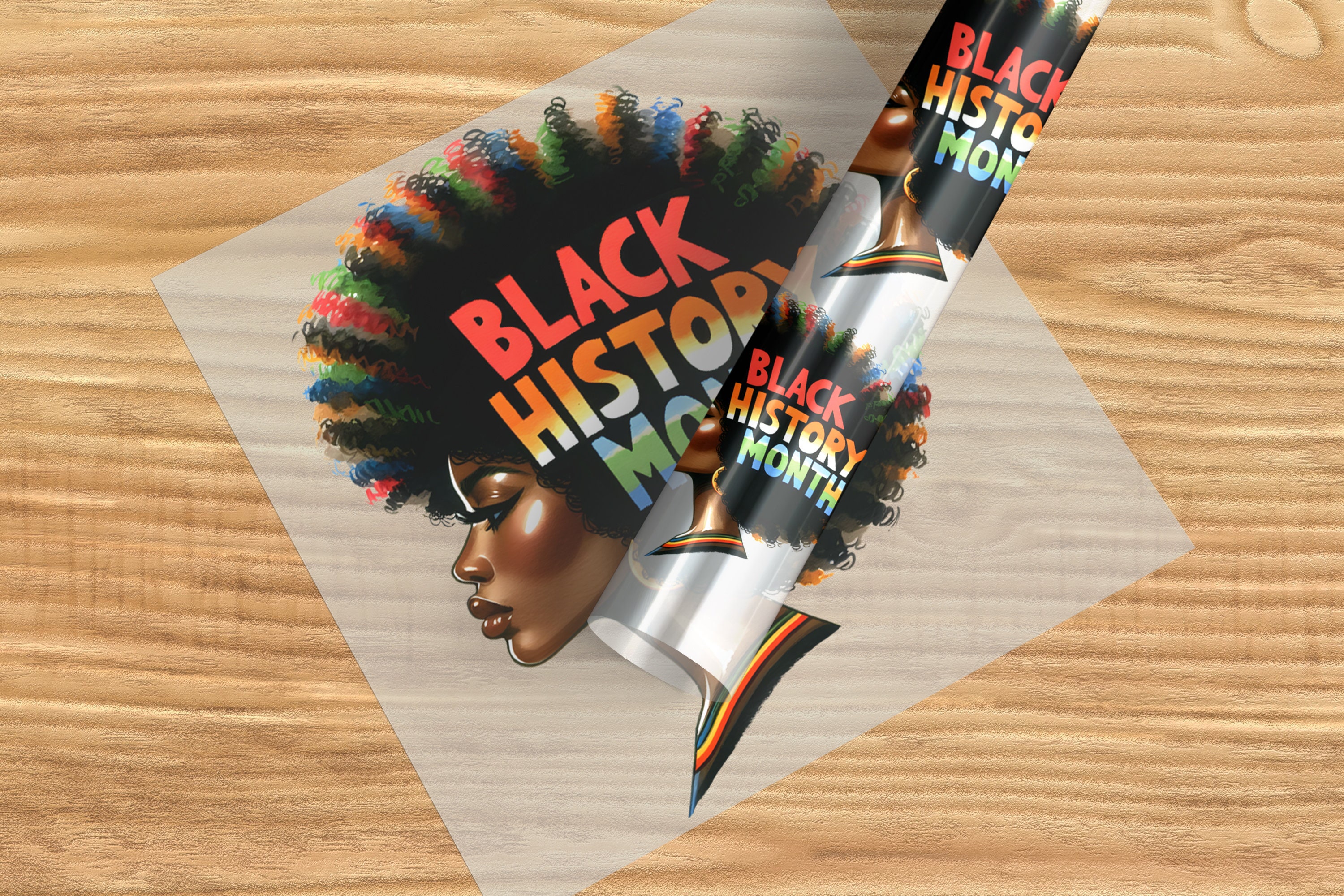 Juneteenth Black History Month Afro Women DTF Transfer Sheet, Black ...