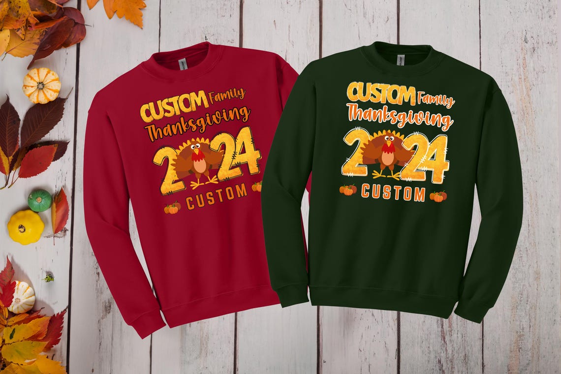 Custom Thanksgiving Family Shirts, Turkey Matching Family Personalized ...