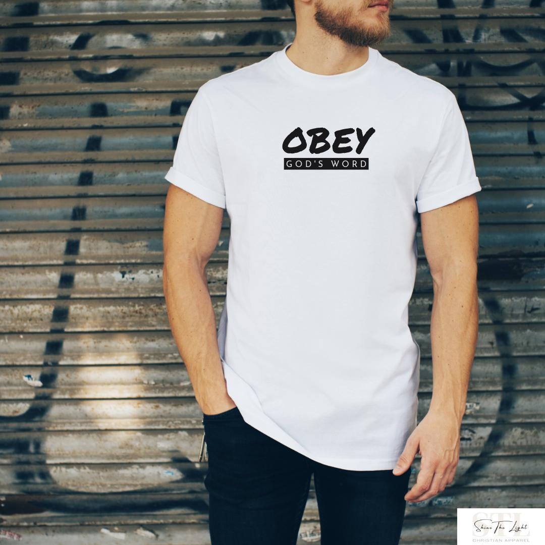 Obey Christian Bible Verse Shirts, Religious Gift for Him, Jesus ...