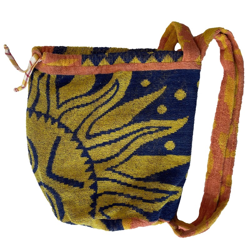 Upcycled, Reworked Sunshine Terry Drawstring Backpack - Etsy