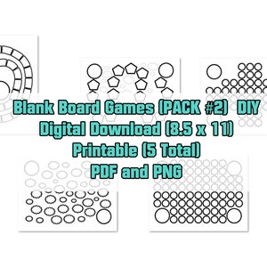 Printable Blank Board Game Templates DIY - Etsy