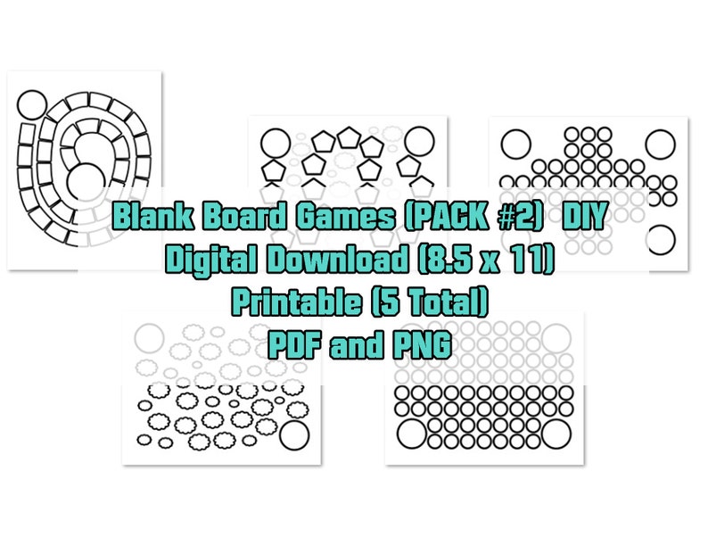 Printable Blank Board Game Templates DIY - Etsy