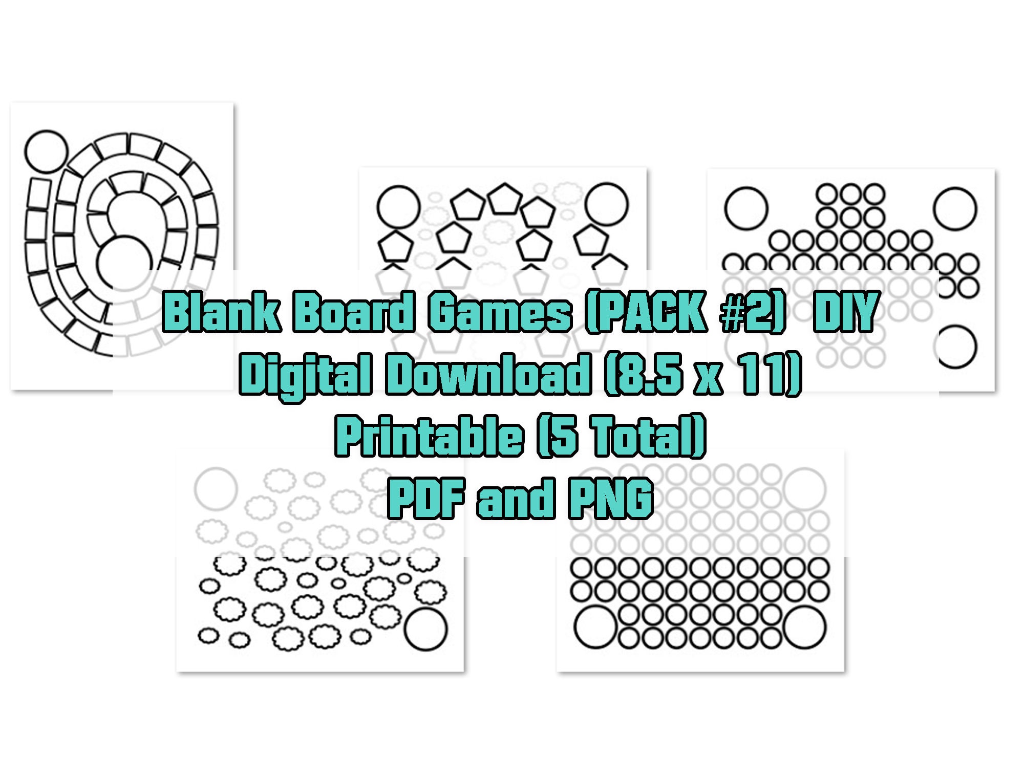 Printable Blank Board Game Templates DIY - Etsy
