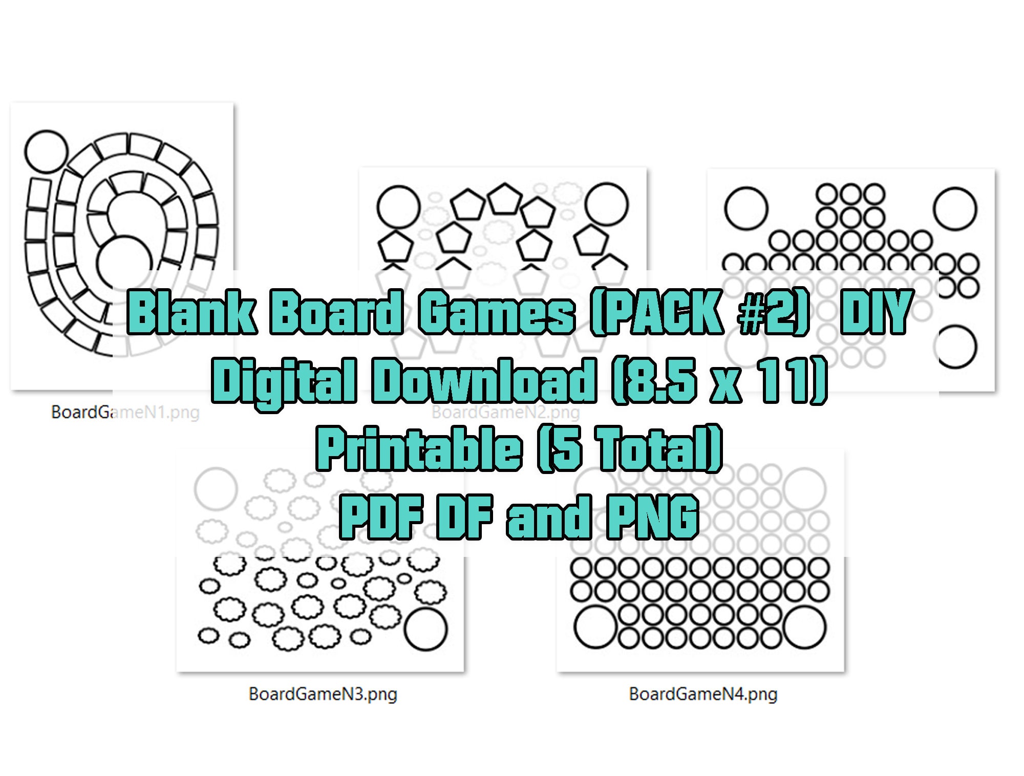 Printable Blank Board Game Templates DIY - Etsy