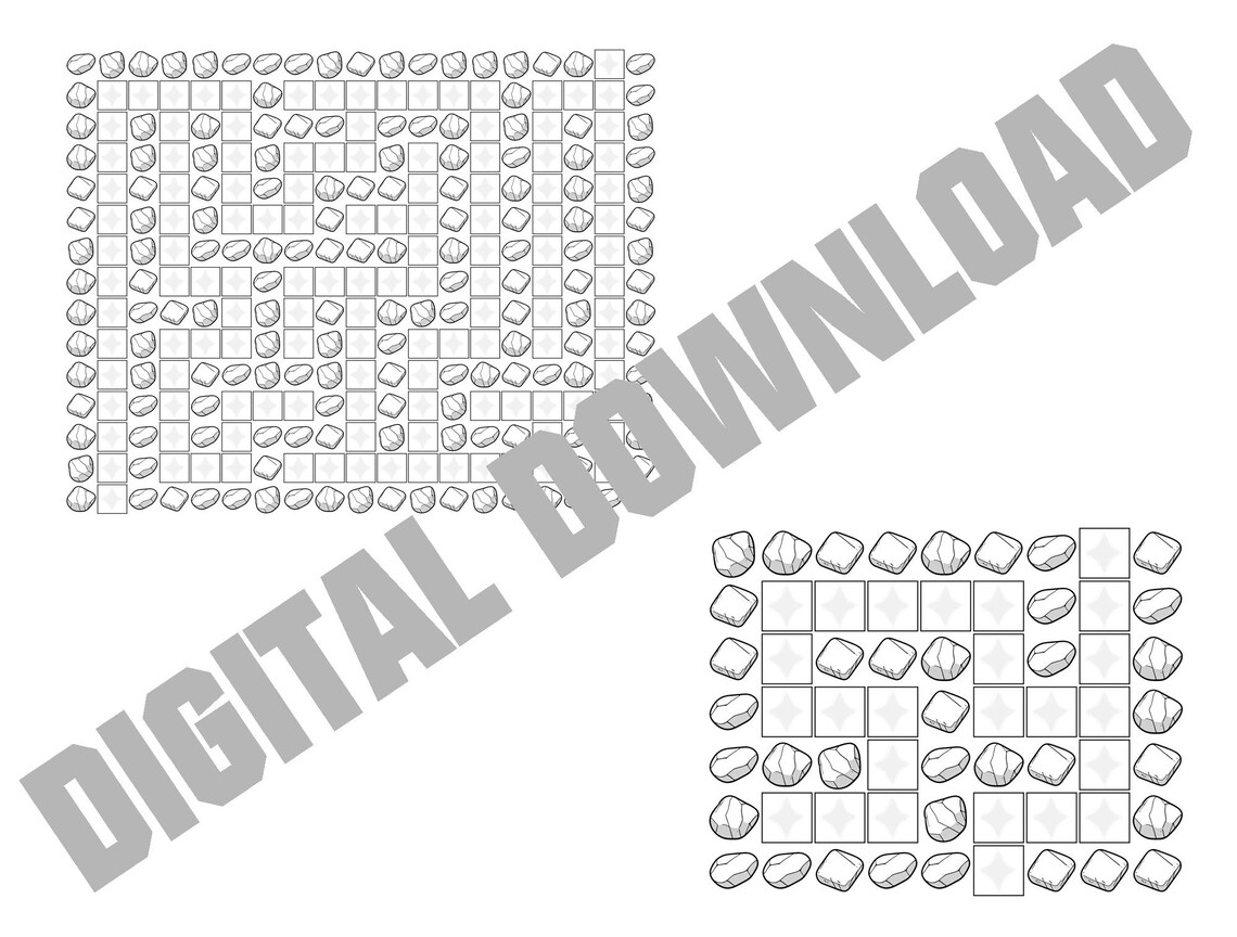 Printable Rocky Path Maze Template - DIY - Etsy
