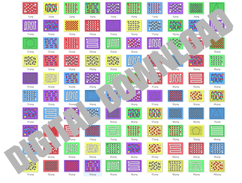 Printable Blank Board Game Color and Patterns DIY - Etsy