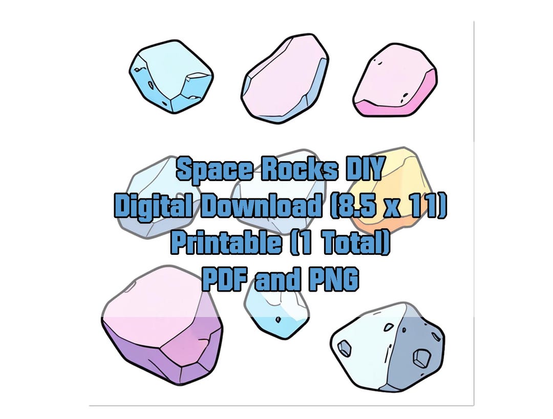 Printable Space Rocks Art - DIY - Etsy