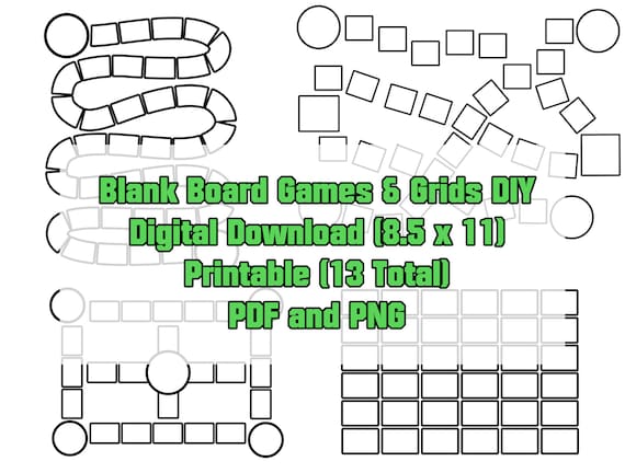 Homemade Board Games Templates