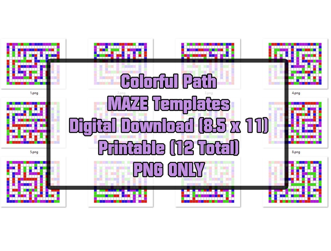 Printable Color Path Maze Template - DIY - Etsy