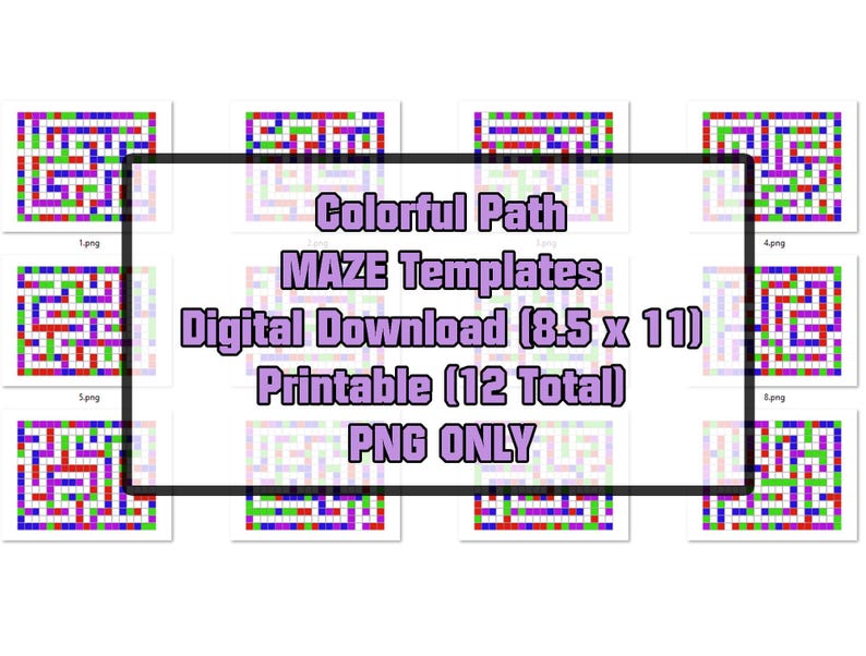 Printable Color Path Maze Template - DIY - Etsy