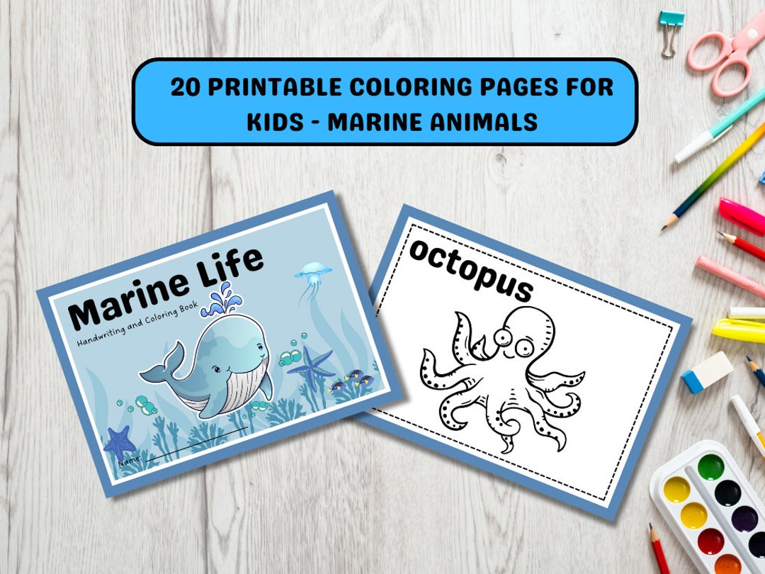 30 Printable Marine Animals Coloring Books for Kids and Toddlers ...