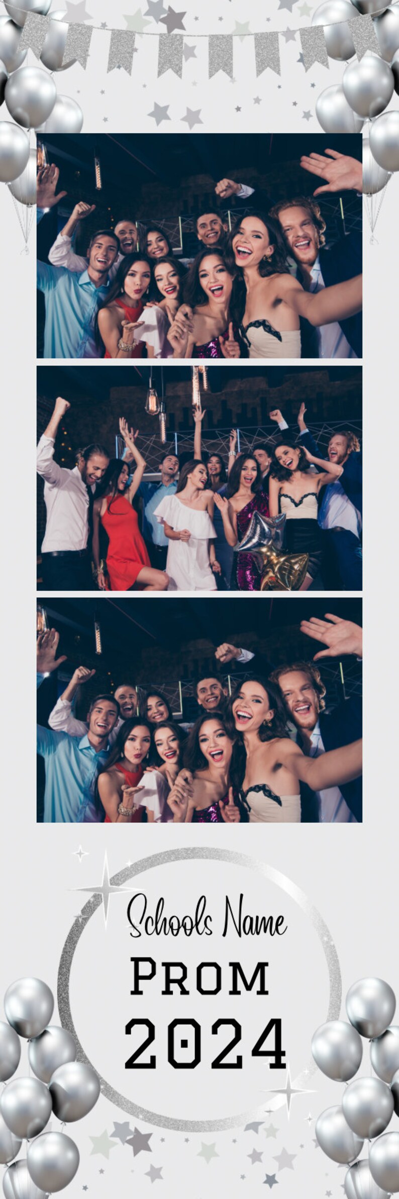 Prom 2024 Photo Booth Template Overlay 2x6 and 4x6, PNG, Prom Night ...