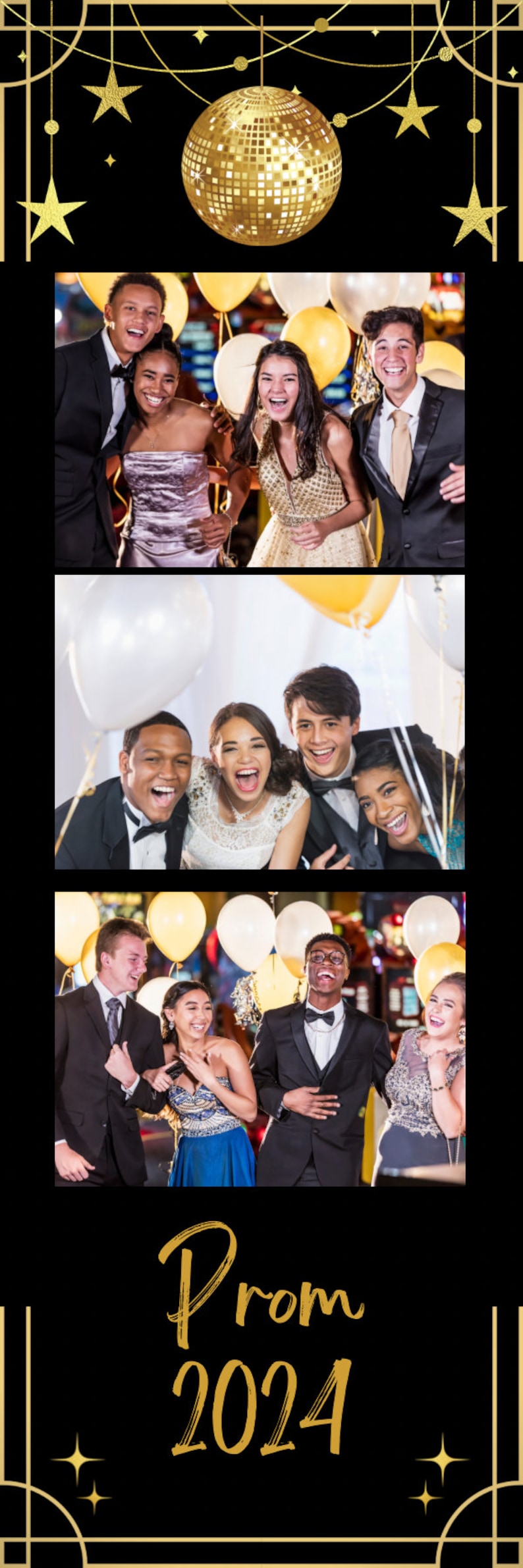 Prom 2025 Photo Booth Template Overlay 2x6 and 4x6, Prom Night, Class ...
