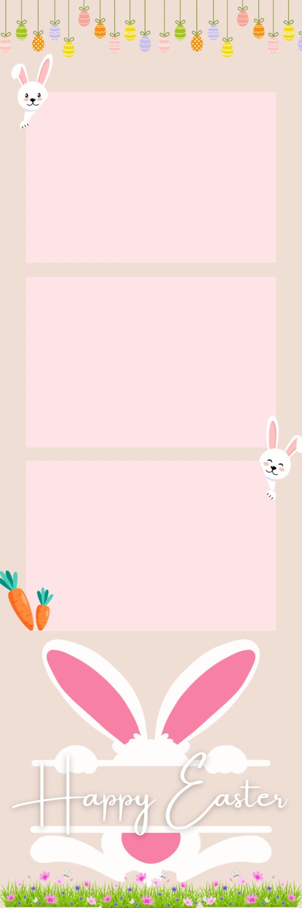 Happy Easter Photo Booth Template Overlay 4x6 Postcard and 2x6 Strip ...
