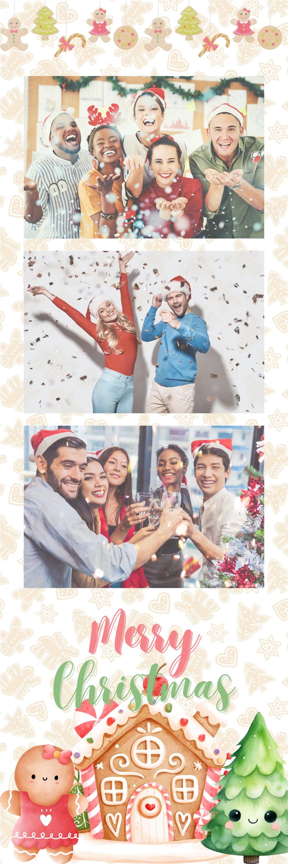 Merry Christmas Photo Booth Template, Happy Holidays Photo Booth ...