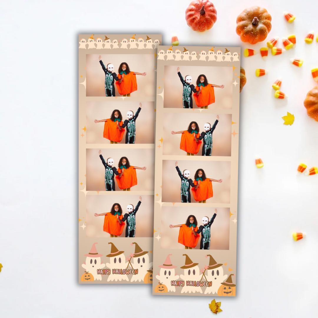 Happy Halloween Photo Booth Template, 2x6 Strip, Halloween Template ...