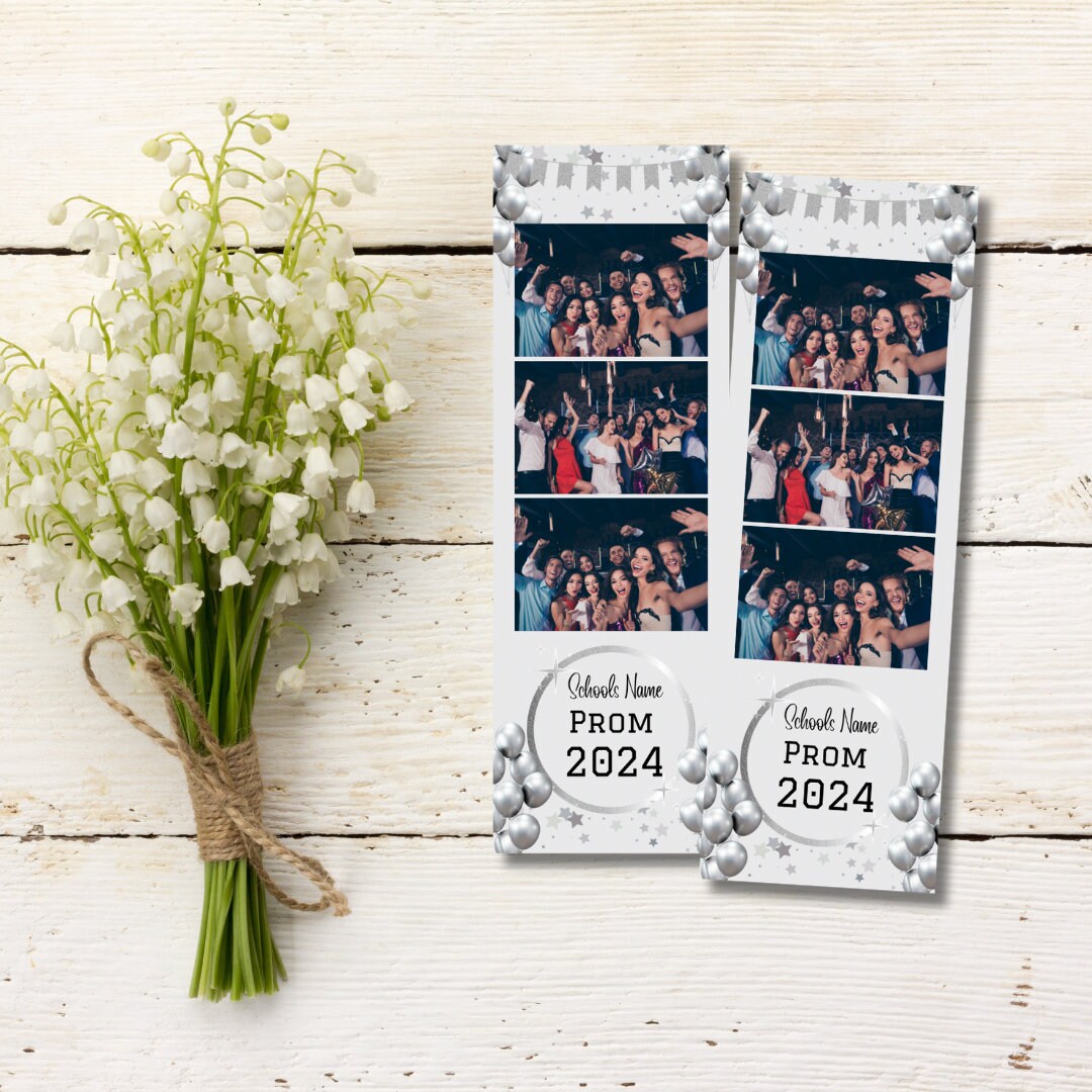 Prom 2024 Photo Booth Template Overlay 2x6 and 4x6, PNG, Prom Night ...