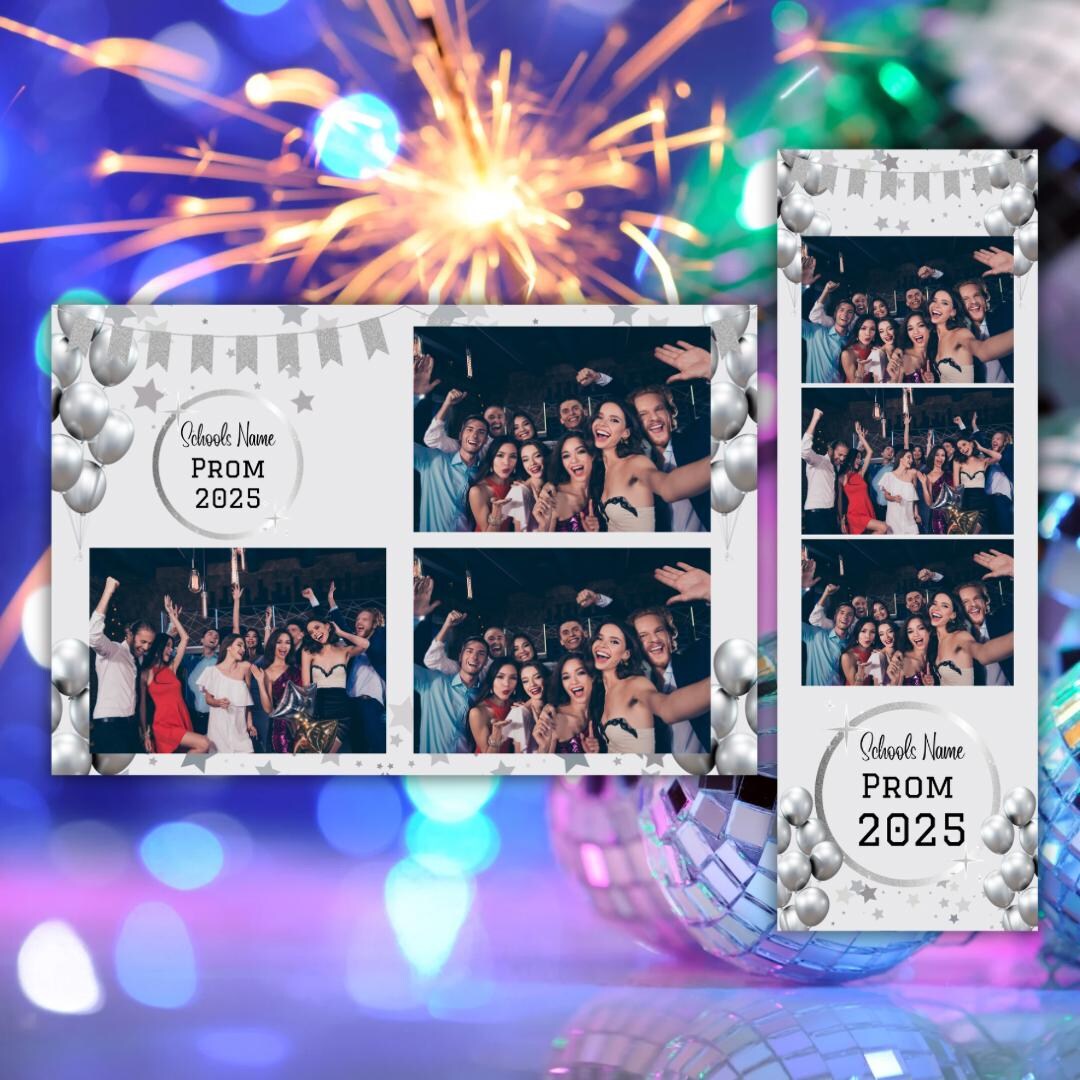 Prom 2025 Photo Booth Template Overlay 2x6 and 4x6, PNG, Prom Night ...