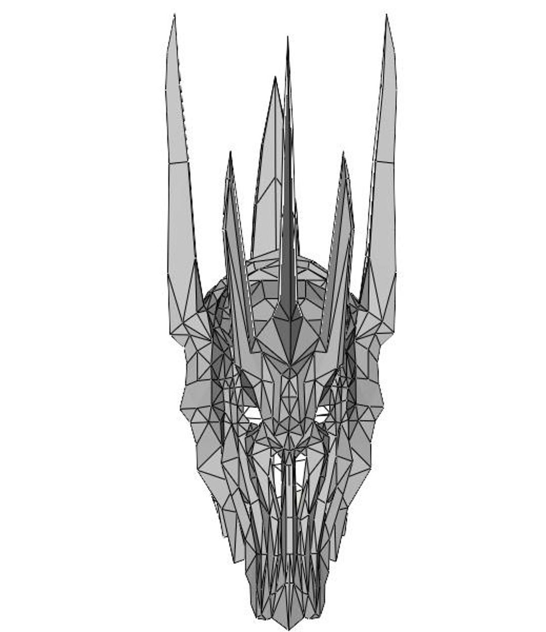 Sauron's Helm. PDF Template to Print, Glue, or Weld. Digital Download ...