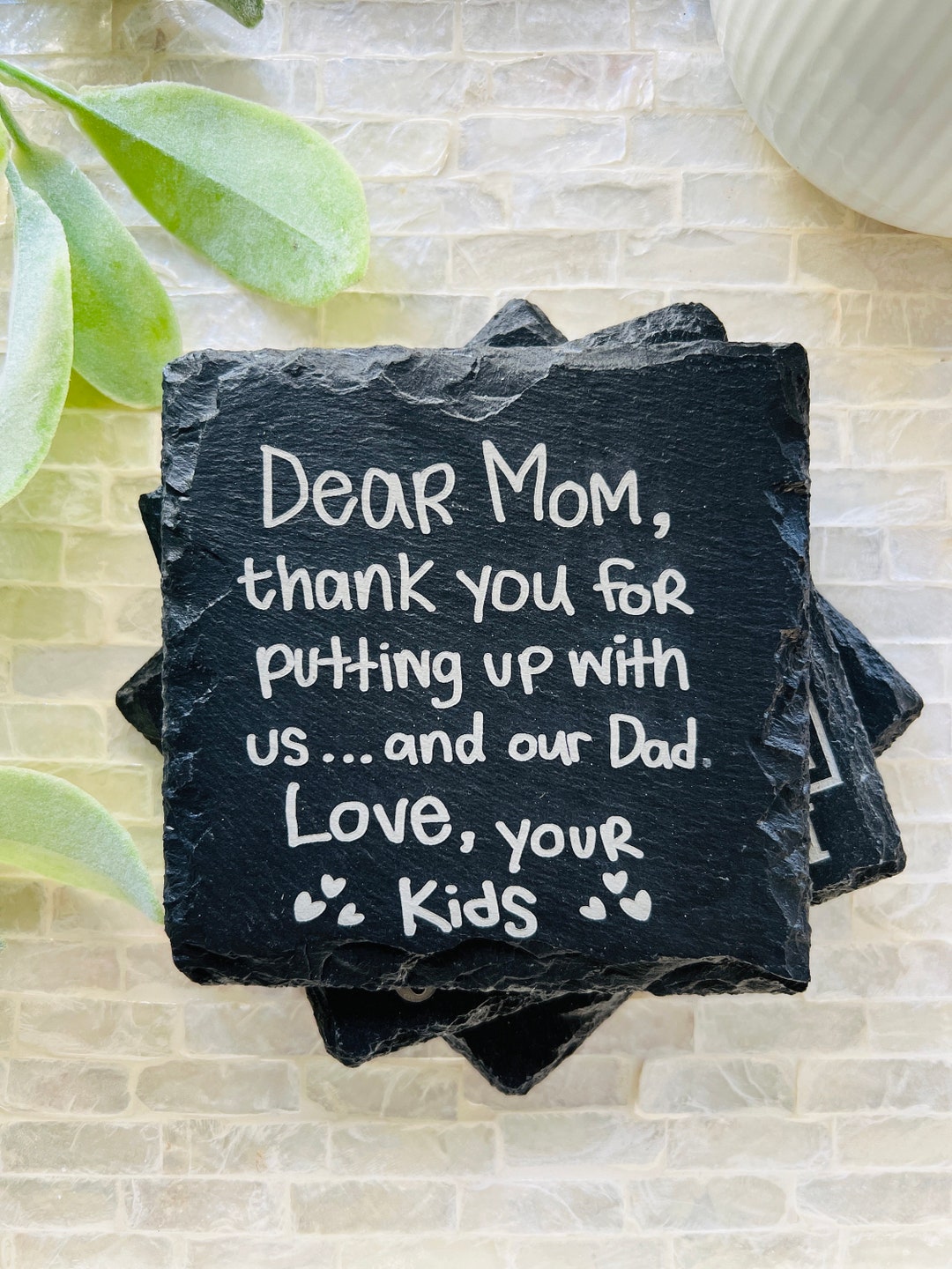 Personalized Slate Coasters/mom/ Celebrating Mom Any Occasion, Mother's ...