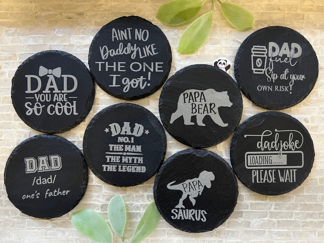 Personalized Slate Coasters/father-dad-grandpa/ Celebrating Any ...