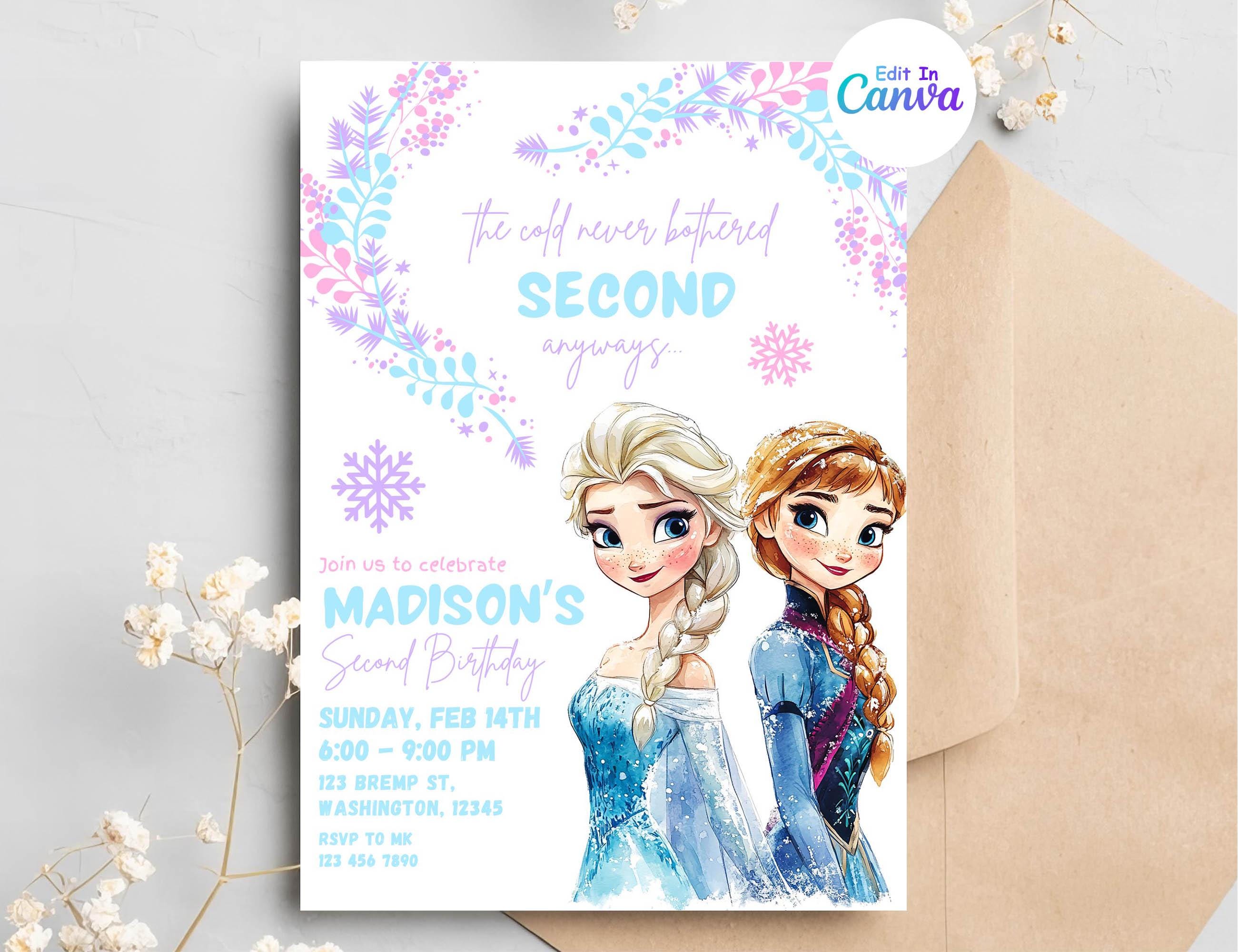 Frozen Birthday Invitation, Frozen Elsa Birthday Party Invitation ...