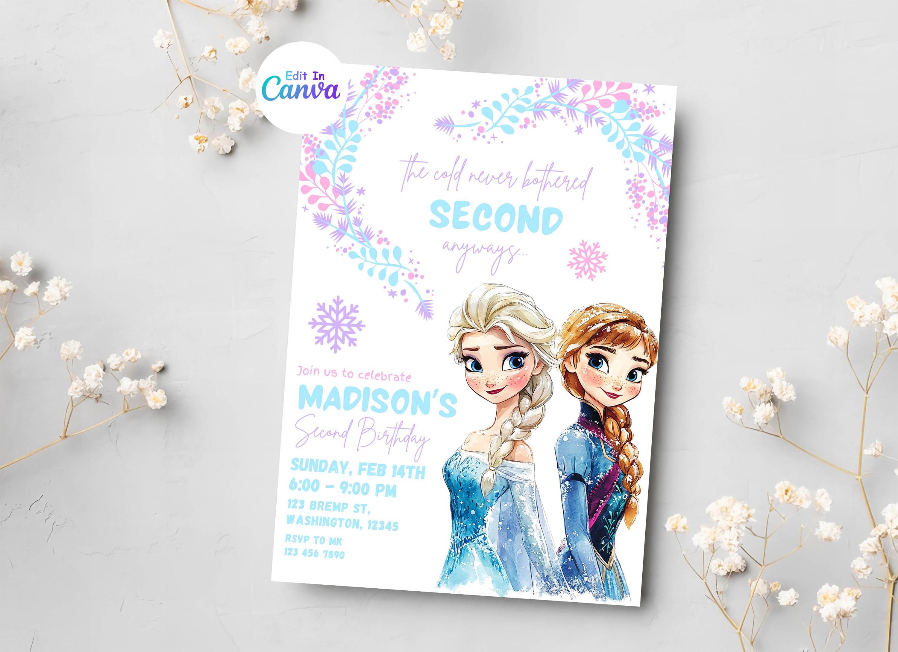 Frozen Birthday Invitation, Frozen Elsa Birthday Party Invitation ...