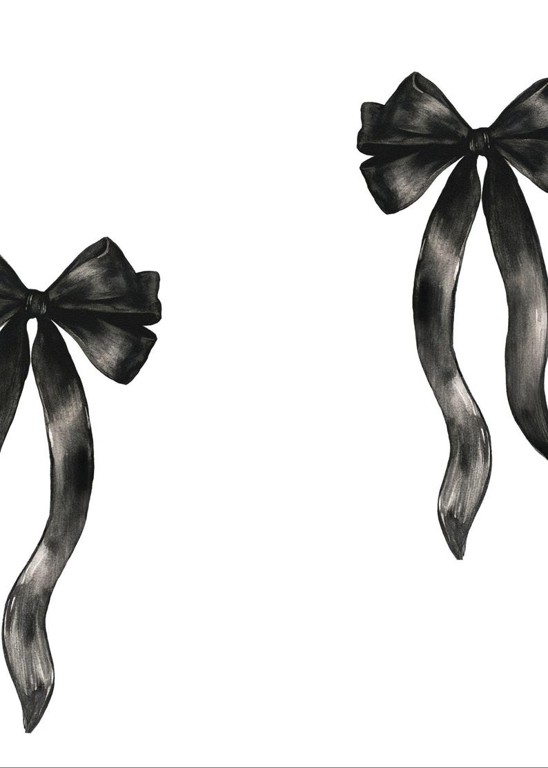 EDITABLE Black Bow Invitation, Black Ribbon Invitation, Minimalist ...