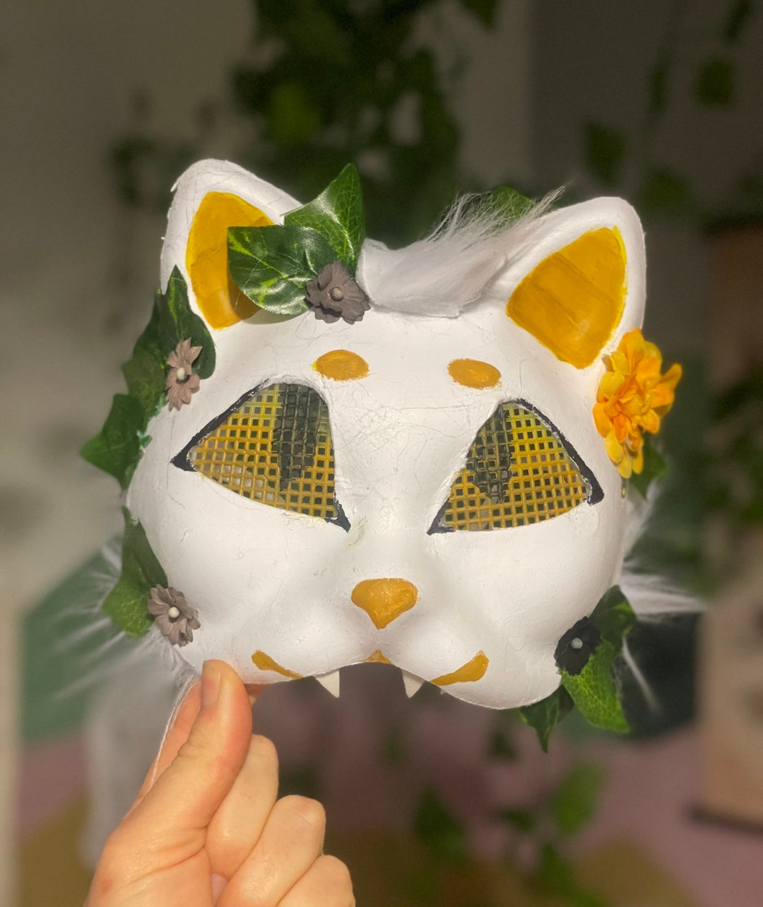 Sun Flower Cat Therian Mask - Etsy