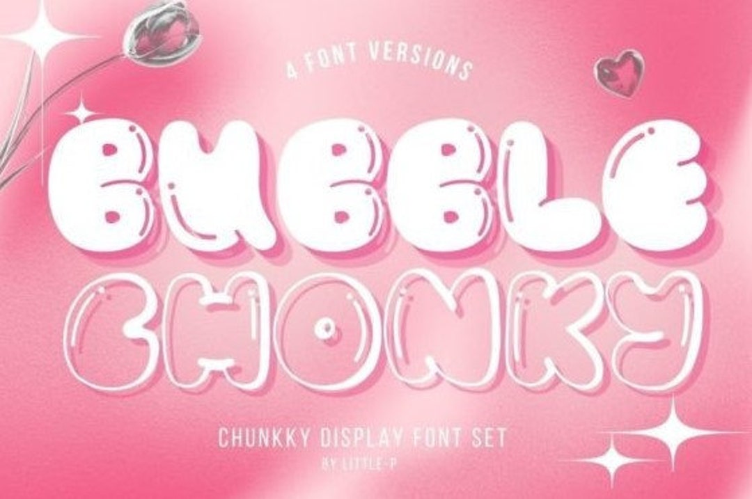 Bubble Chonky Font, Playful Font, Handwritten Font, Wedding Font ...