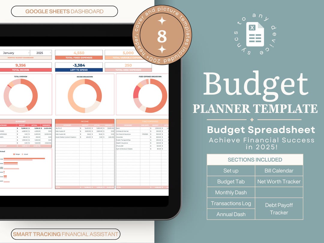 Ultimate Automated Budget Spreadsheet Google Sheets Budget Planner ...