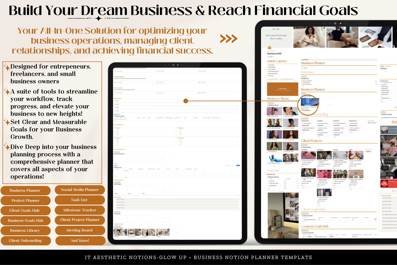 Glow up Notion Life Planner Template All in One That Girl Notion 2024 ...
