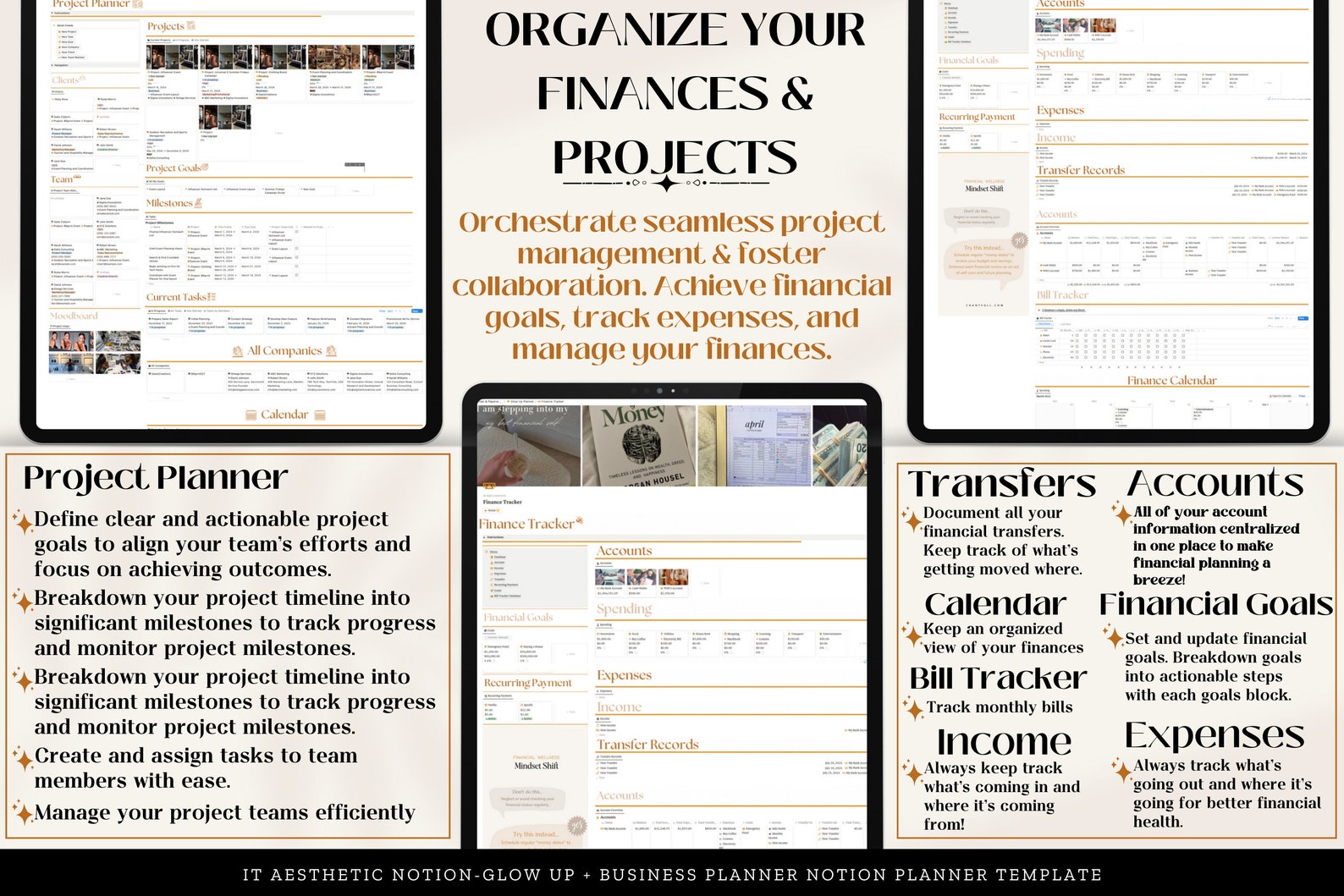 Glow up Notion Life Planner Template All in One That Girl Notion 2024 ...