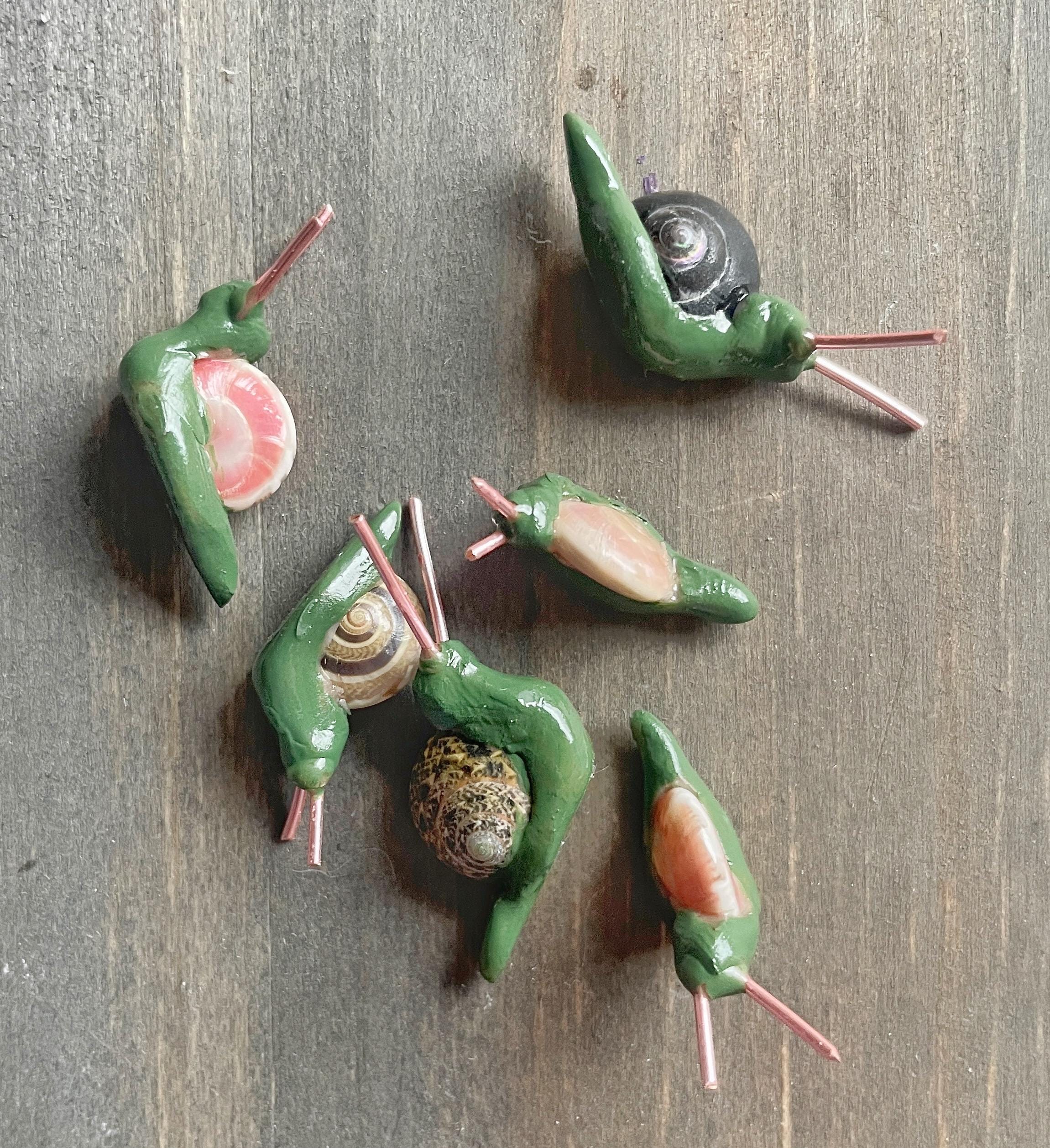 Itty Bitty Snails | Hand Sculpted | Micro Figurine | Polymer Clay - Etsy