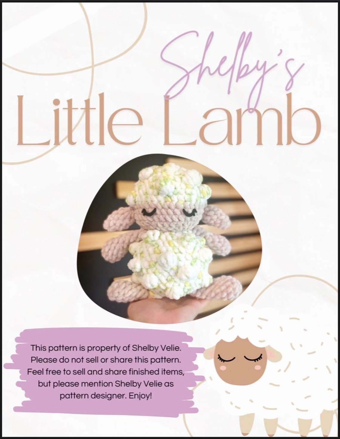 Shelby’s Little Lamb PDF Crochet Pattern, Crochet Sheep Lamb Pattern - Etsy