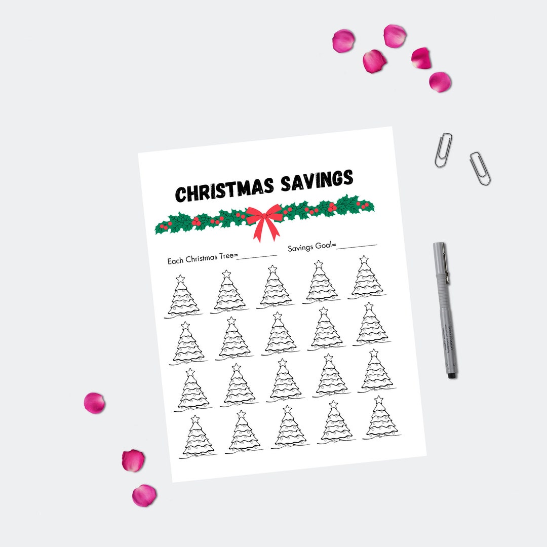 Christmas Savings Challenge, Instant Download PDF - Etsy