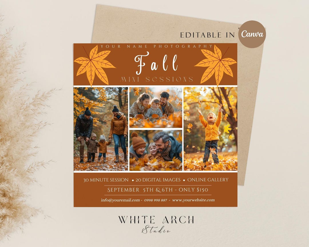 Fall Mini Session Template - Autumn Mini Session Template - Photography ...