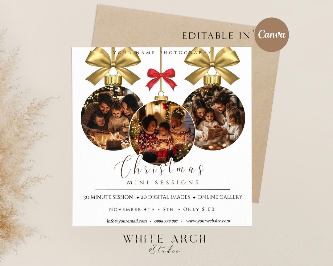 Christmas Mini Session CANVA Template, Holiday Mini Session, Instagram ...