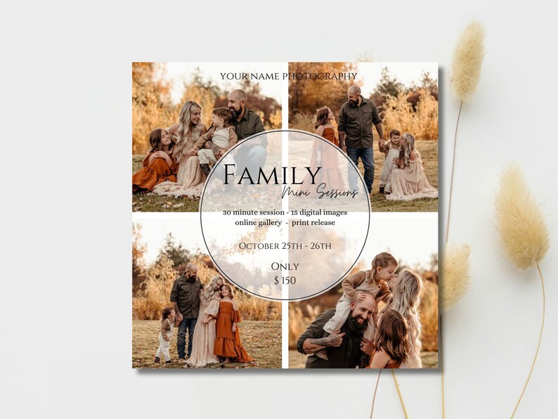 Family Minis Photo Template for Mini Session Template for Photographers ...