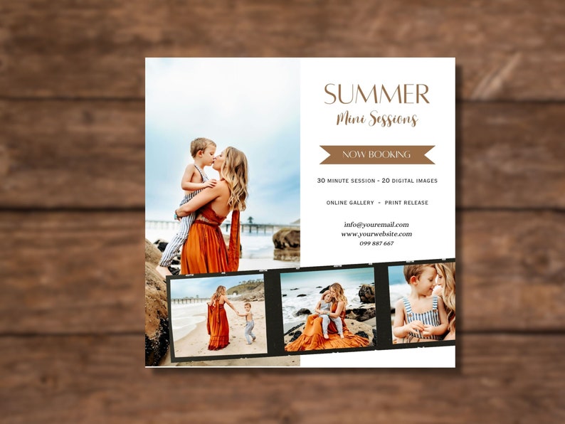 Summer Mini Session Template for Photographers, Photography Mini ...
