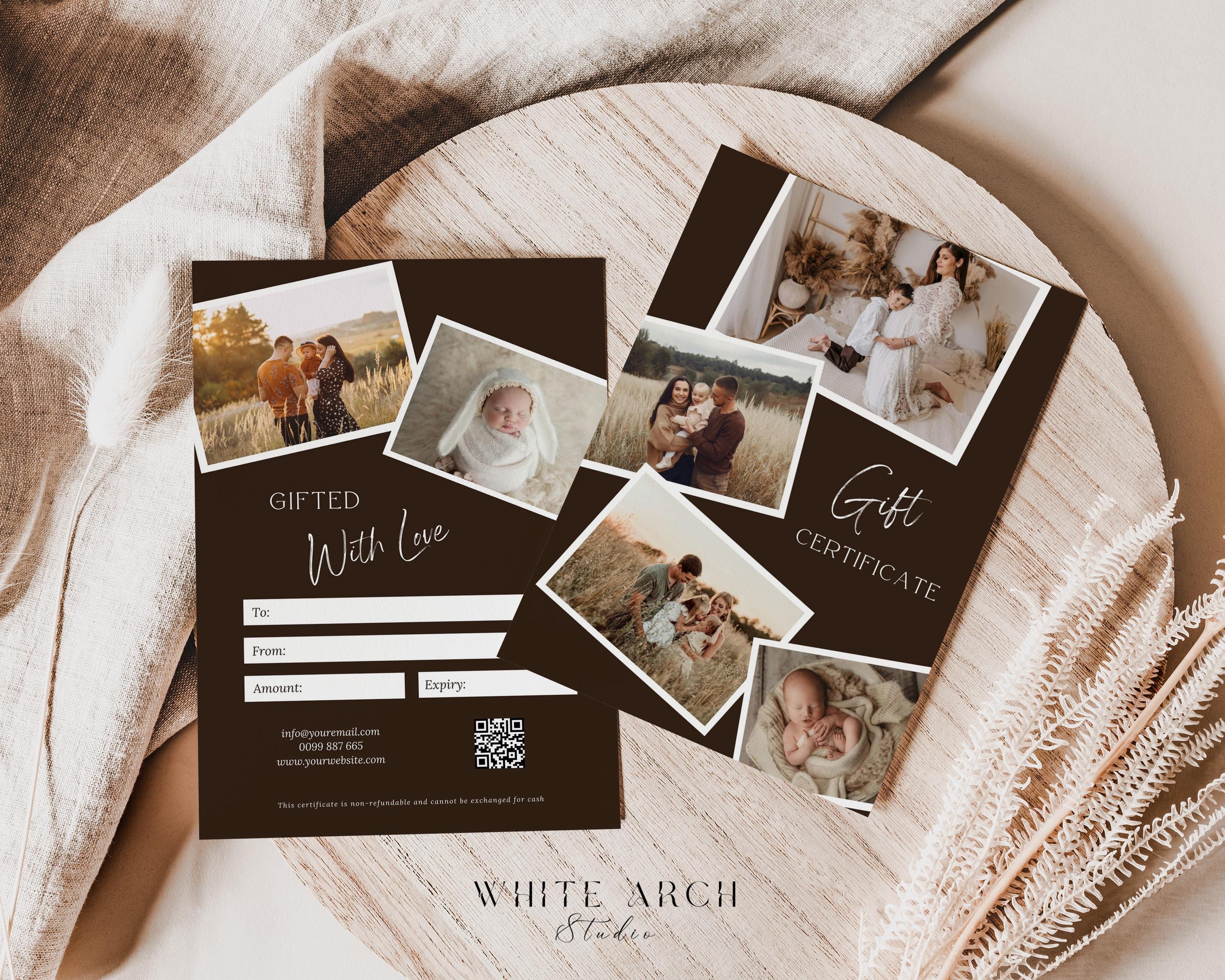 Photographer Gift Certificate Template, Canva & Photoshop Template ...
