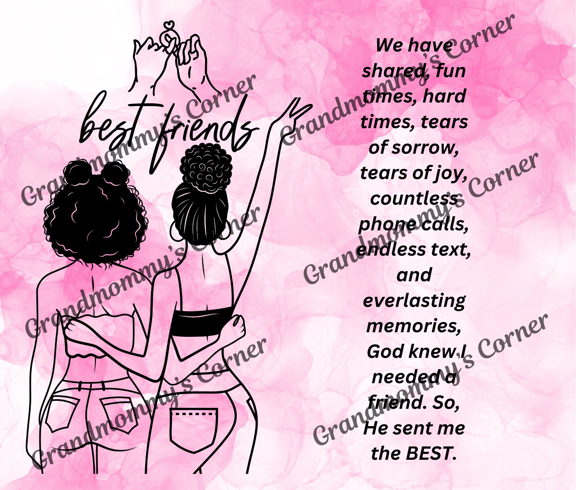 Best Friend Straight Tumbler Wrap - Etsy