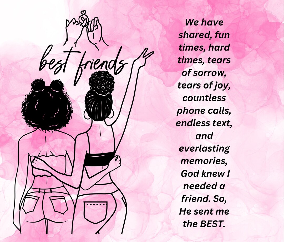 Best Friend Straight Tumbler Wrap - Etsy