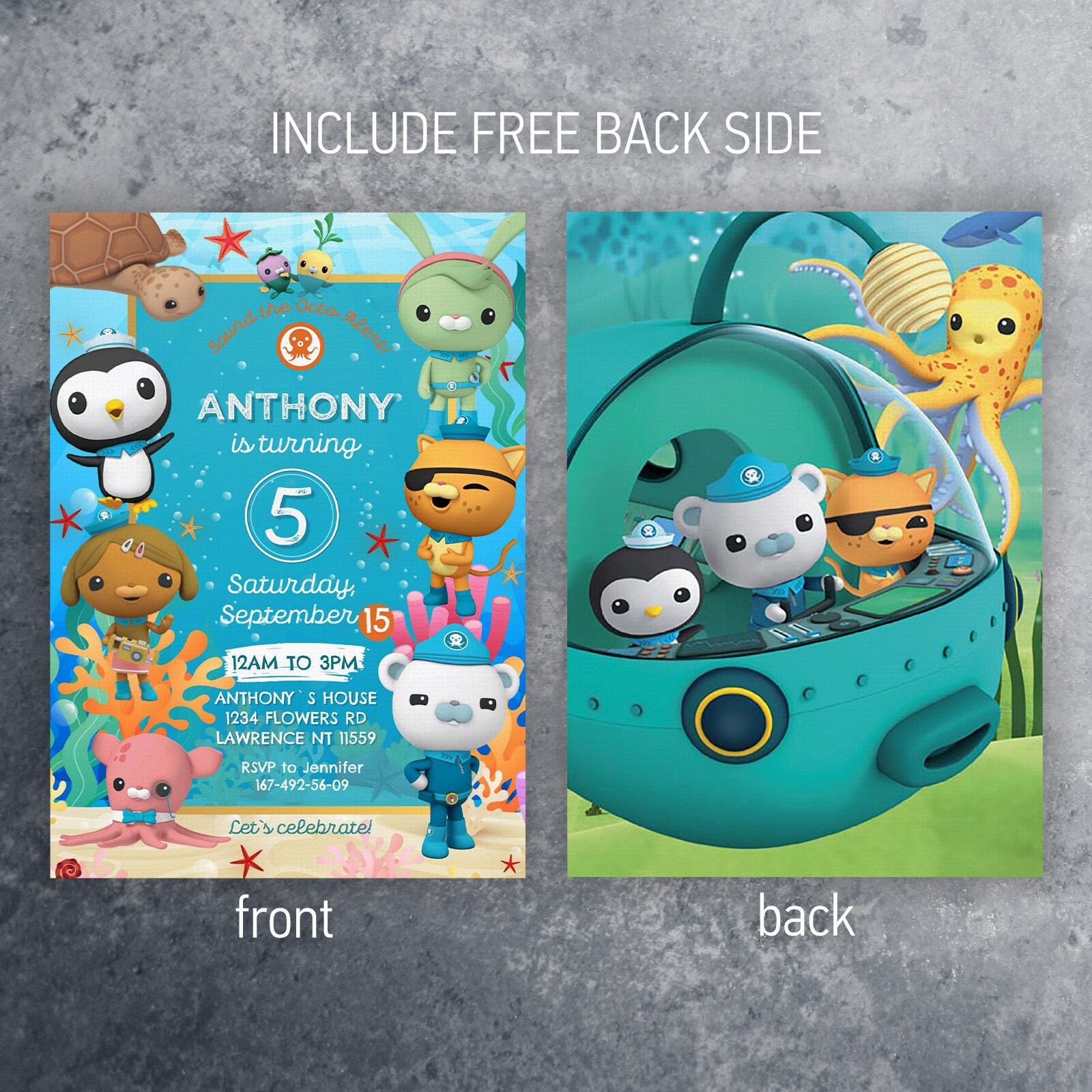 Octonauts Invitation, Printable Editable Birthday Invite, Captain ...