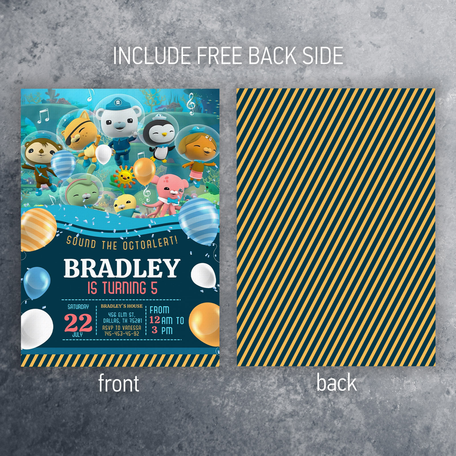 Octonauts Invitation, Printable Editable Birthday Invite, Captain ...