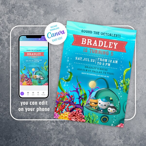 Octonauts Invitation - Etsy