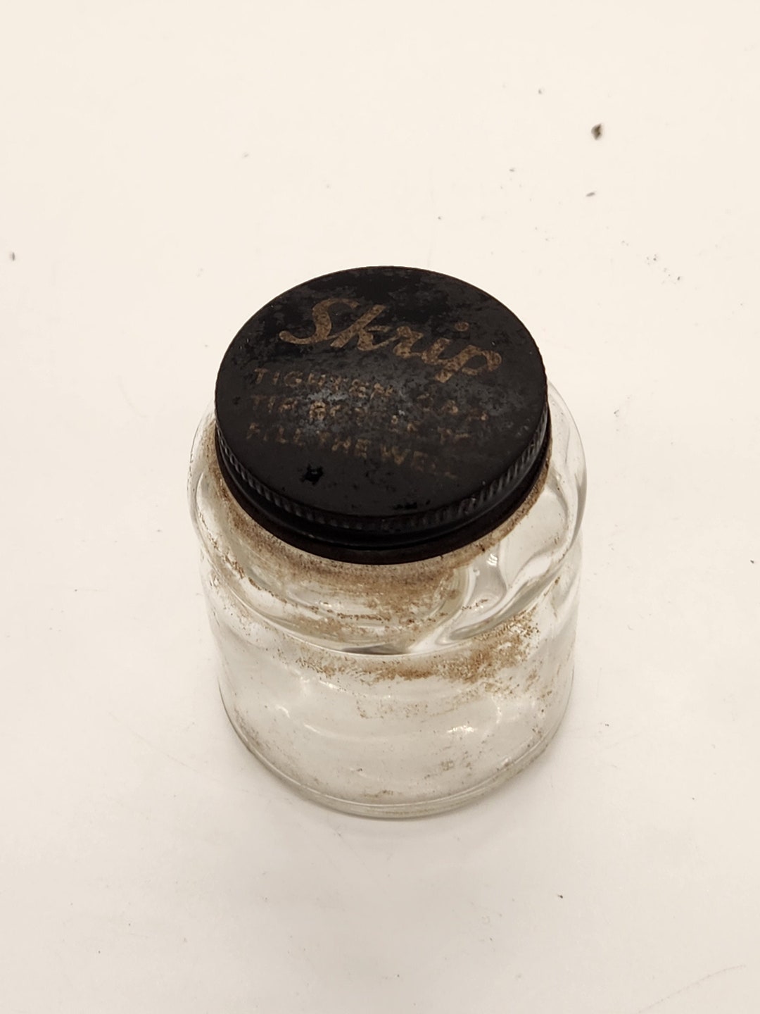 Vintage Sheaffer's Skrip Writing Pen Ink Glass Bottle With Black ...